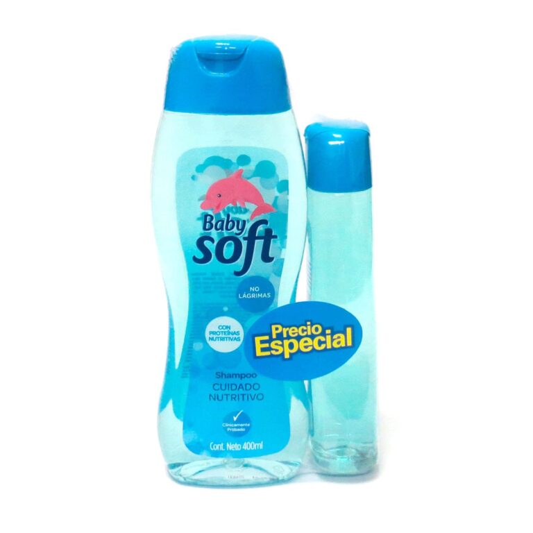 Shampoo baby soft cuidado nutritivo 400mL + 200mL – Pañalera Nicole Virtual